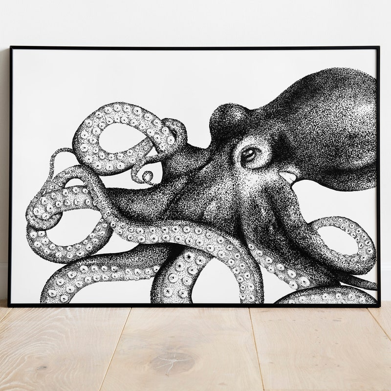 Octopus Print - Etsy Australia