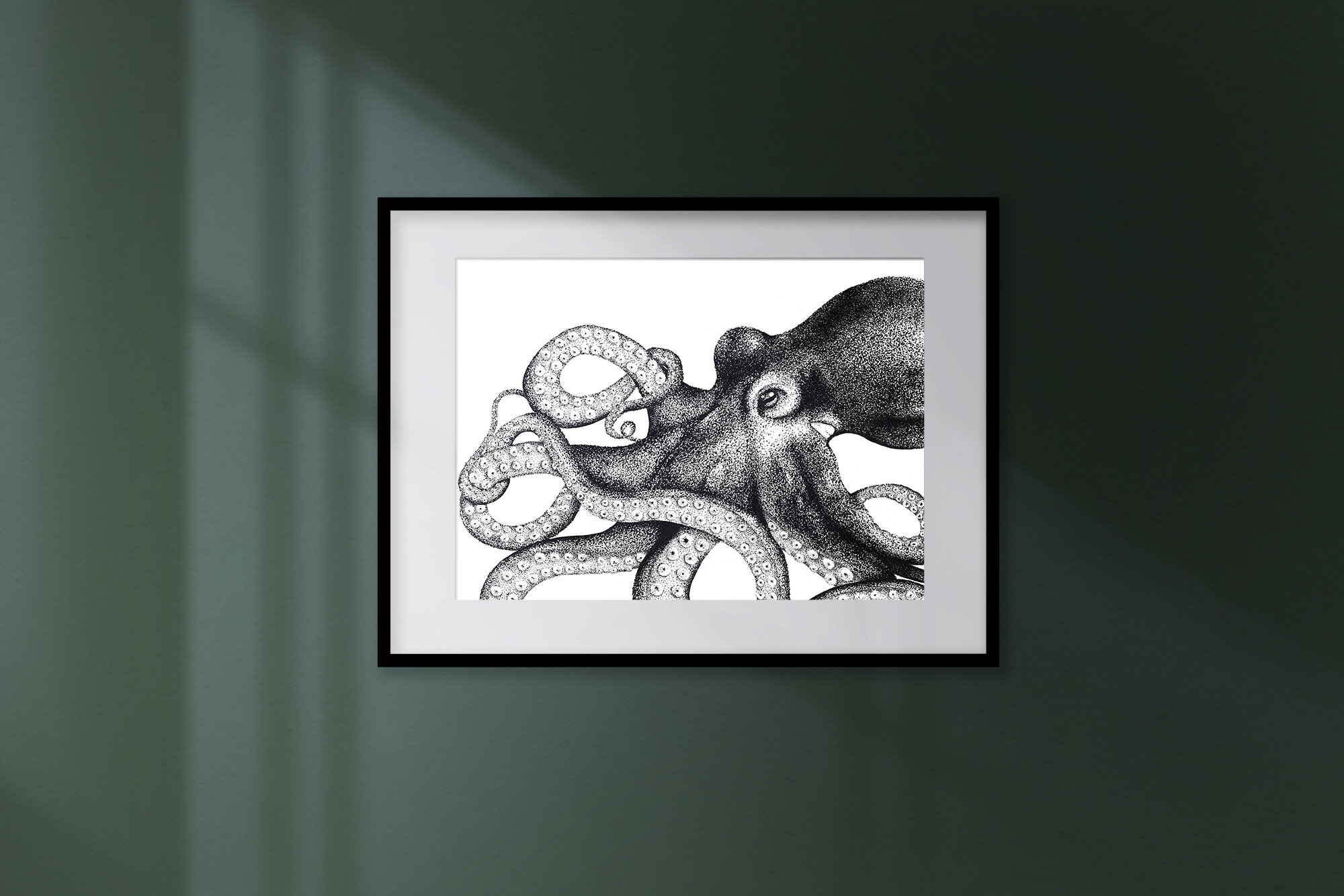 Octopus Dotwork Illustration Print - Etsy UK