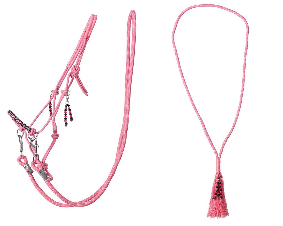 Rope Headcollar Lead Rope/reins Combi With Neck Strap 5 Amazing Colours ...