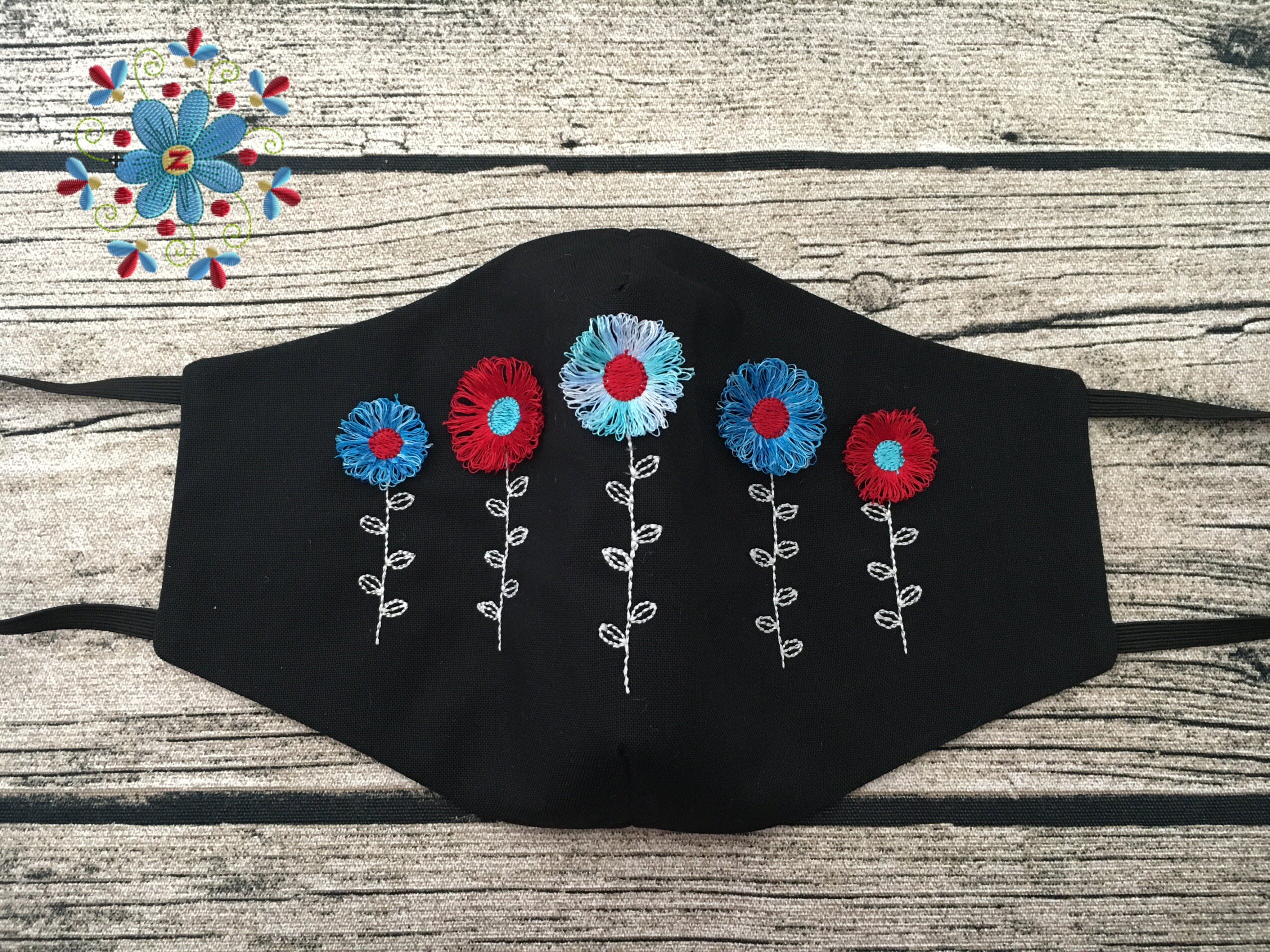 Fringed Flower Embroidery Design Set From 4x4 / - Etsy