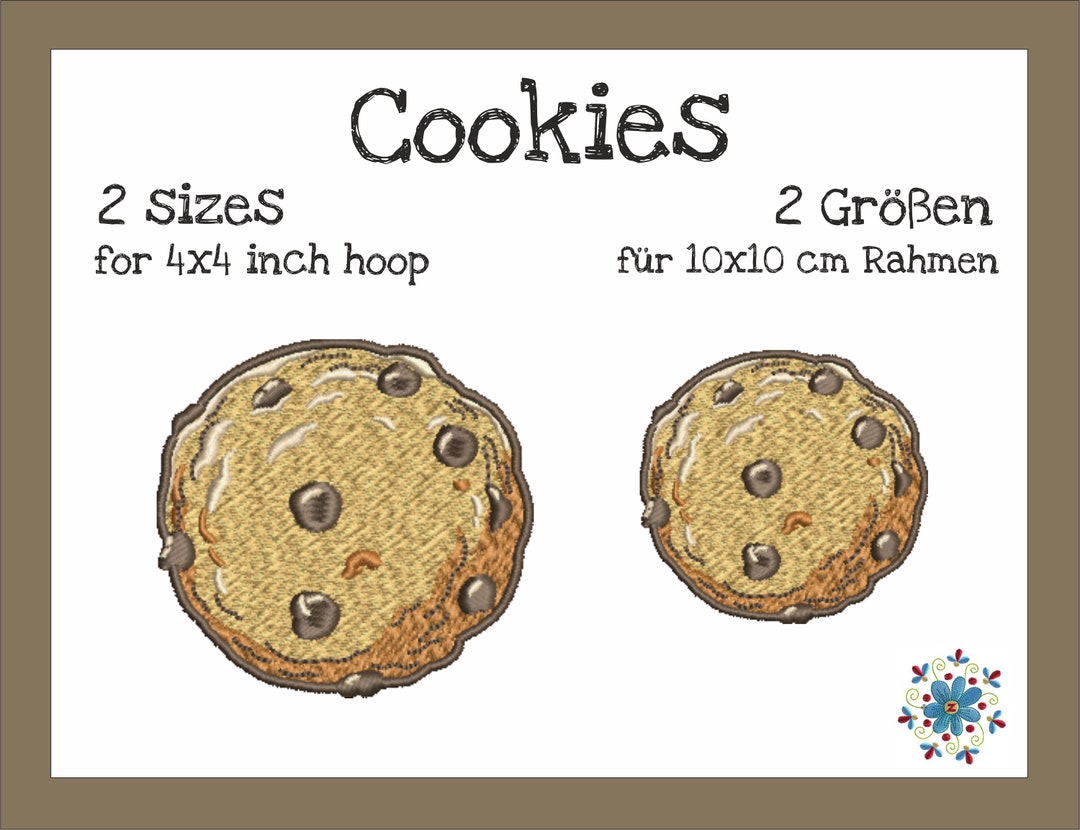 Cookies Machine Embroidery Files for 4"x4" Hoop - Etsy