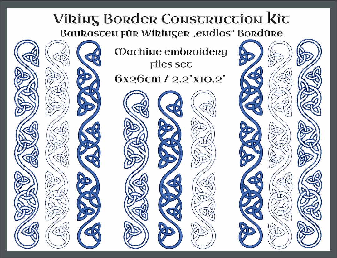 Viking Border Construction Kit for "endless" Border Embroidery Files ...