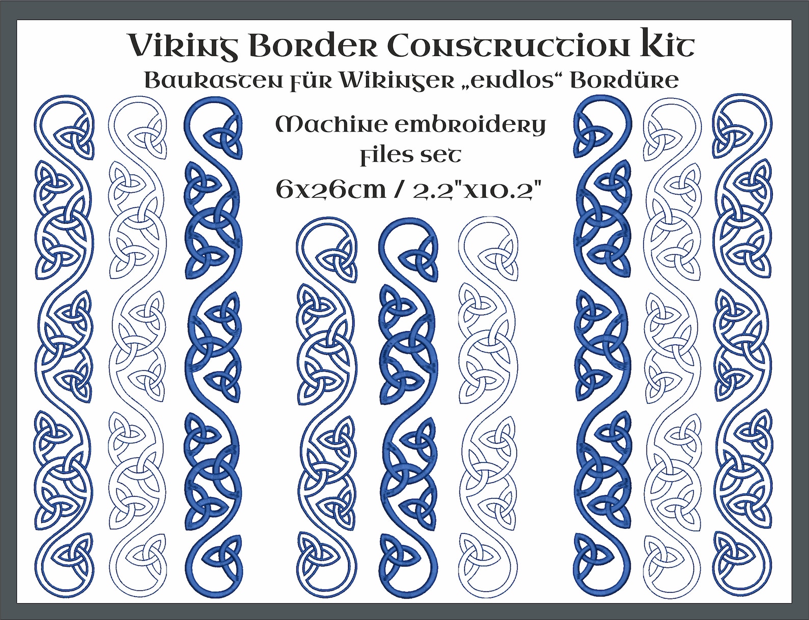 Viking Border Construction Kit for "endless" Border Embroidery Files ...