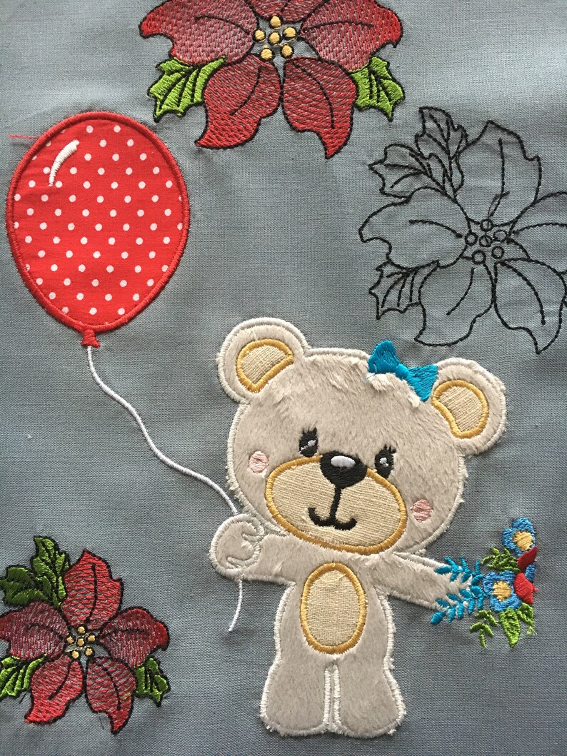 For Partner Look! Teddy Friends Application Embroidery Files Set 7x9.8 ...