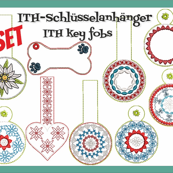 Key Fob Embroidery Designs - Etsy