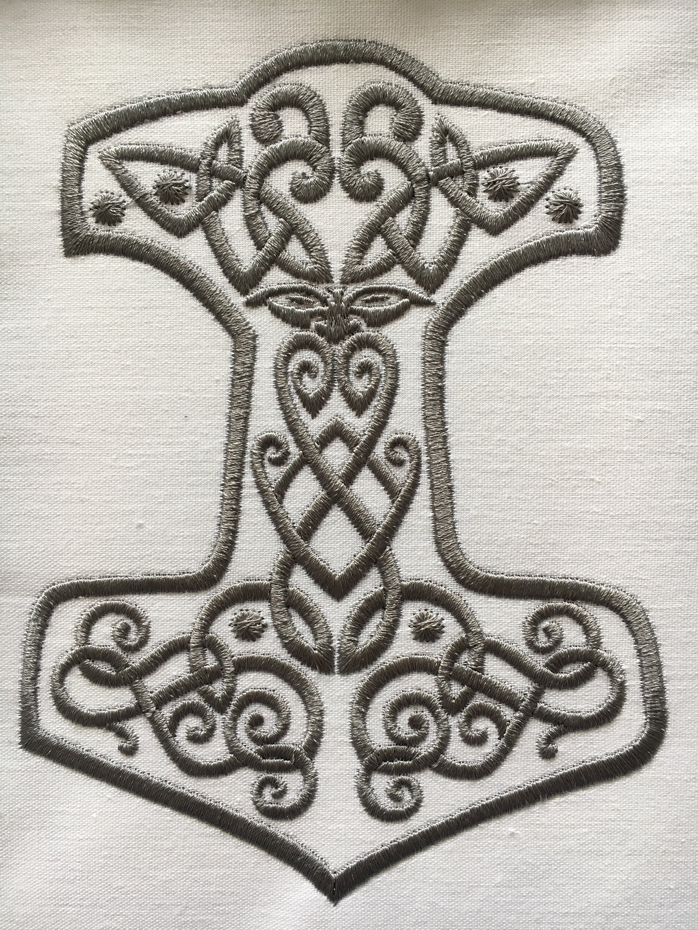 Thor Hammer Embroidery Design - Design Talk