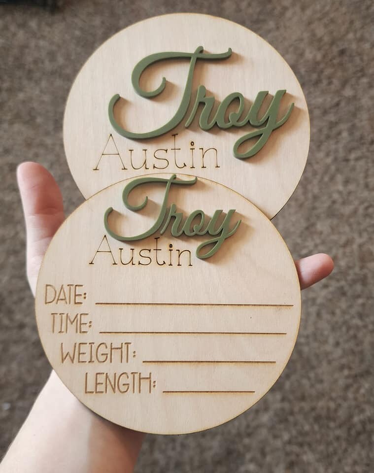 Wooden Birth Announcement Sign Baby Announcement Sign Baby - Etsy