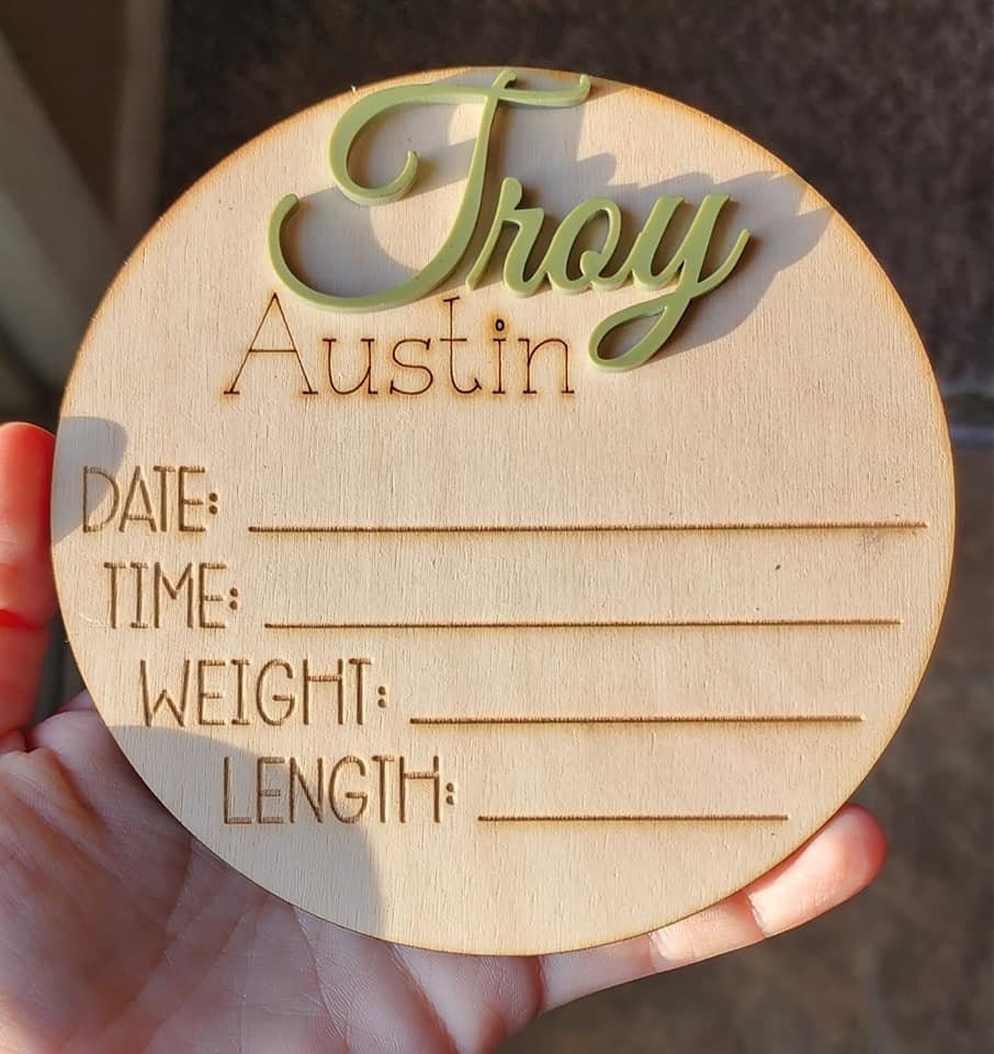 Wooden Birth Announcement Sign Baby Announcement Sign Baby - Etsy