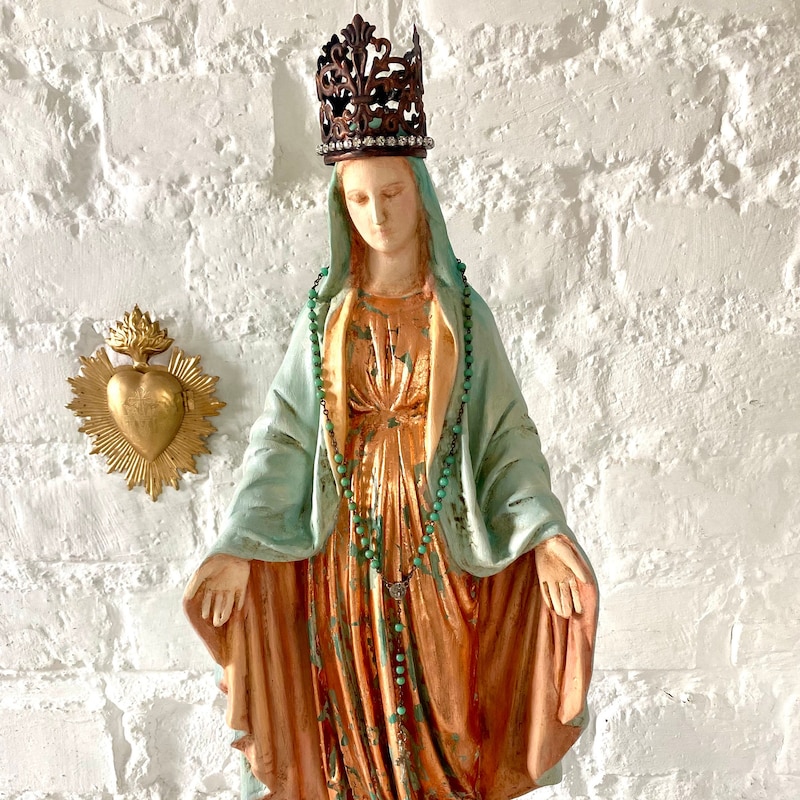 Virgin Mary Statue - Etsy