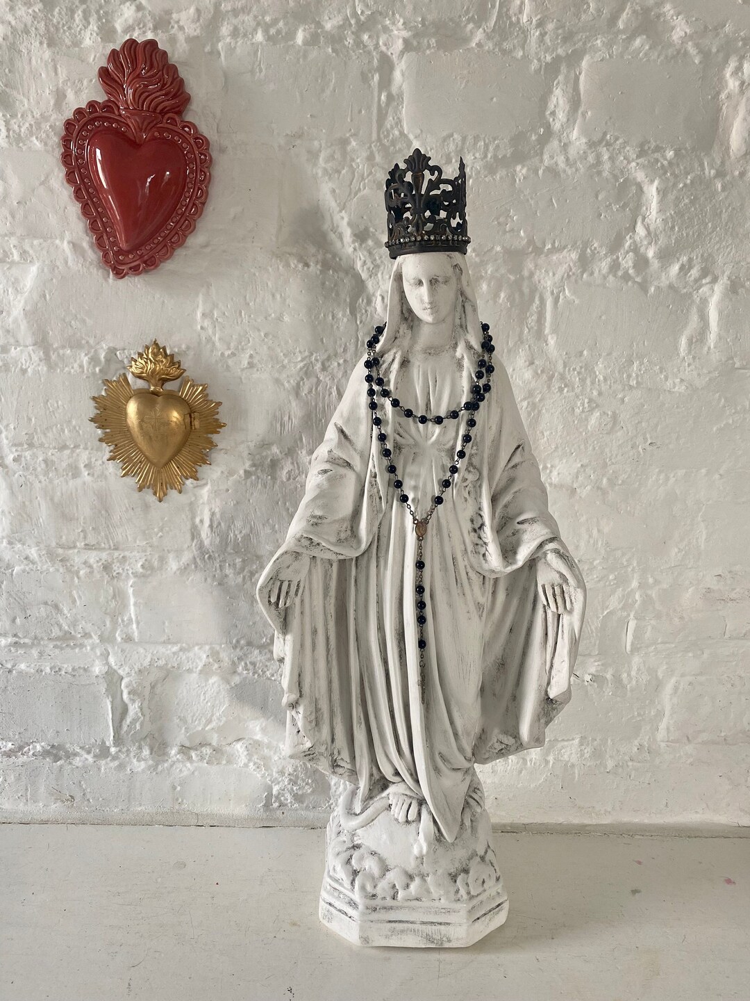 Large Virgin Mary Statue, French Decor, Gift for Her, Home Decor ...