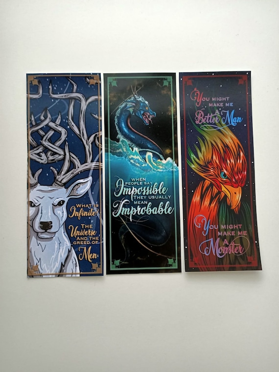 Shadow and bone inspired bookmarks pick one of three or all | Etsy