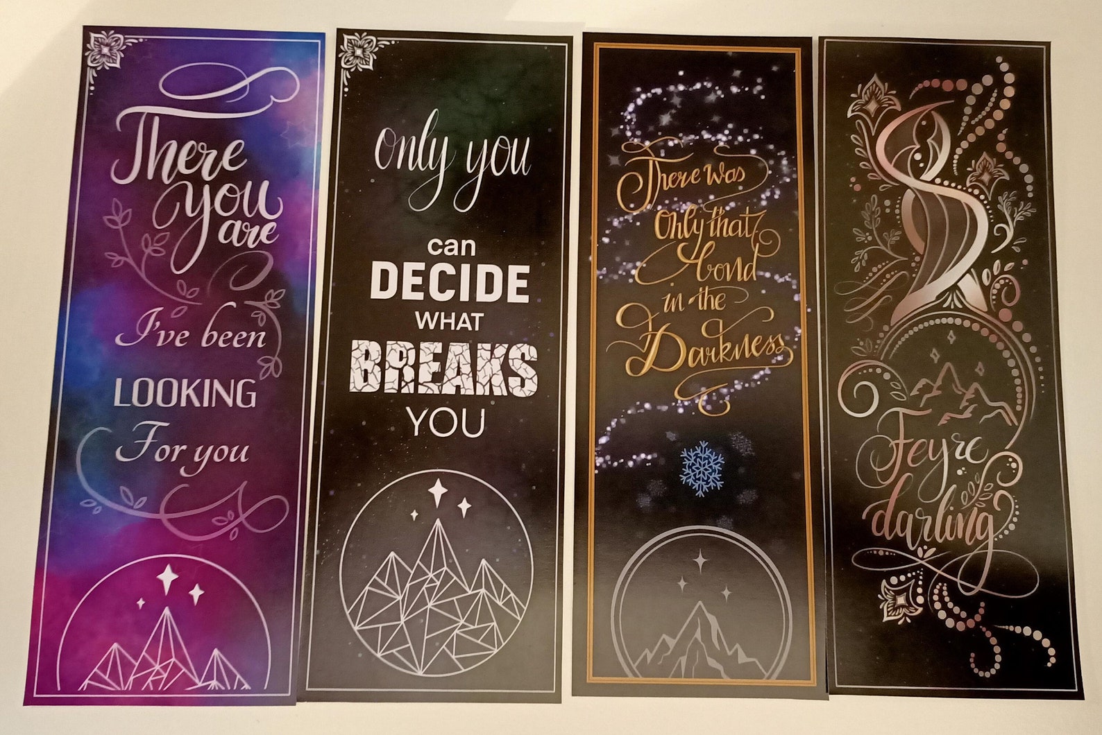 ACOTAR Sjm Inspired Bookmarks With Quotes Feyre and Rhys | Etsy
