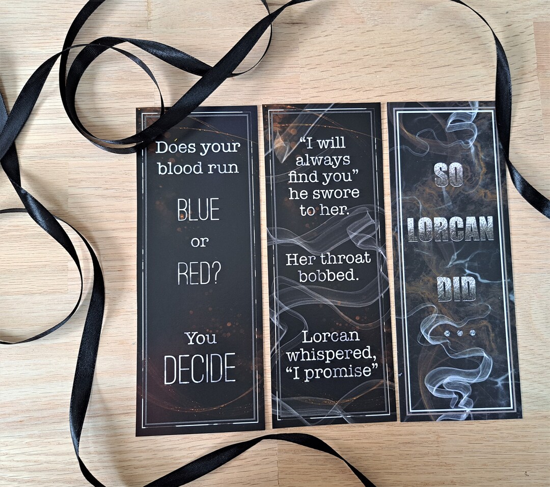 TOG, Throne of Glass Inspired Bookmark, Elide and Lorcan Quotes. - Etsy
