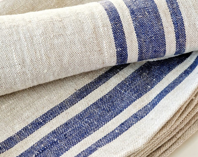 Linen Hand Towel With Loop - French Style Linen Tea Towel - Softened ...