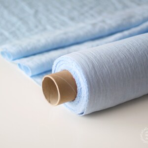 Light Blue Linen Fabric - Baby Blue Stonewashed 100% Linen Flax ...