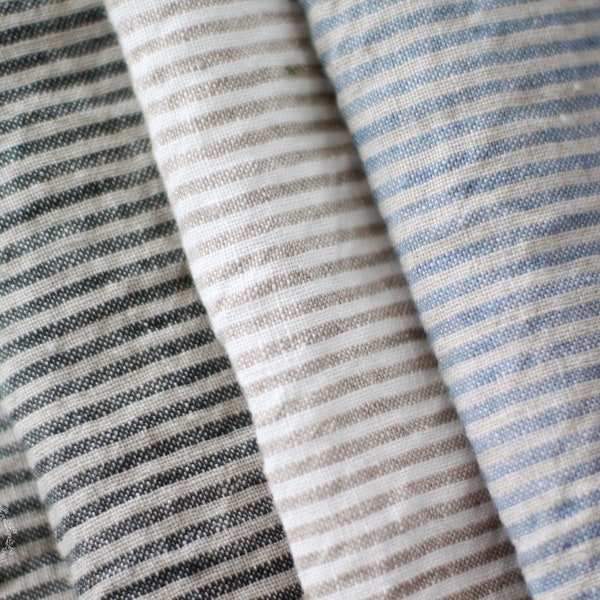 Striped Linen Fabric - Etsy