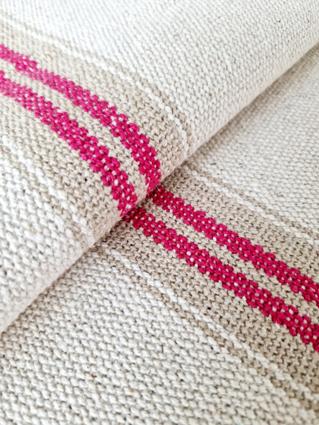 Heavy Weight Grain Sack Cotton Fabric by the Yard 550g/m2 - Thick ...