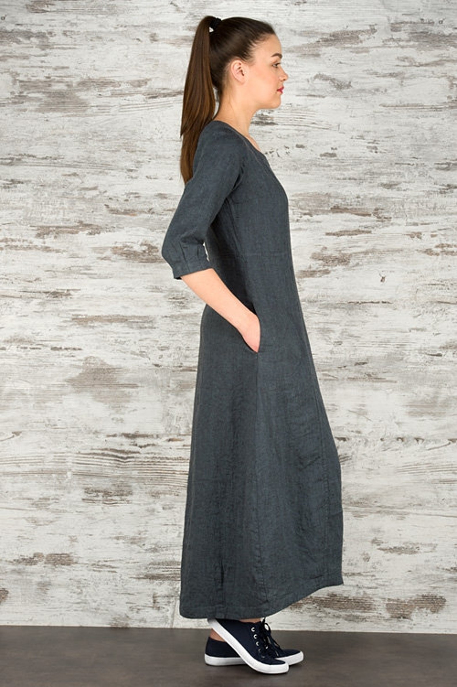 Long Linen Dress. Linen Maxi Dress. - Etsy