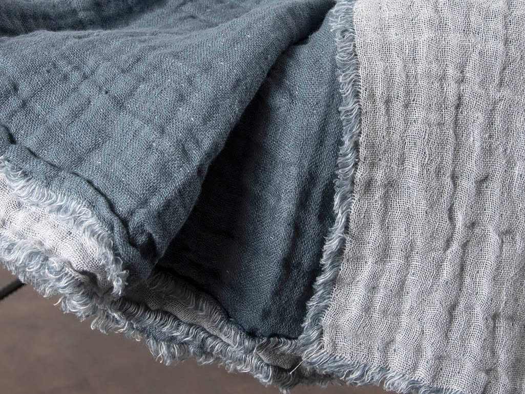 Gray Linen Throw Blanket Soft Bedspread 53 X - Etsy