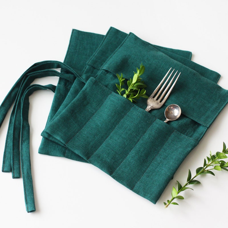 Cutlery Case Linen - Etsy