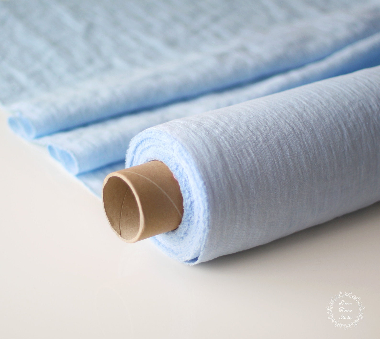 Light Blue Linen Fabric Baby Blue Stonewashed 100% Linen | Etsy