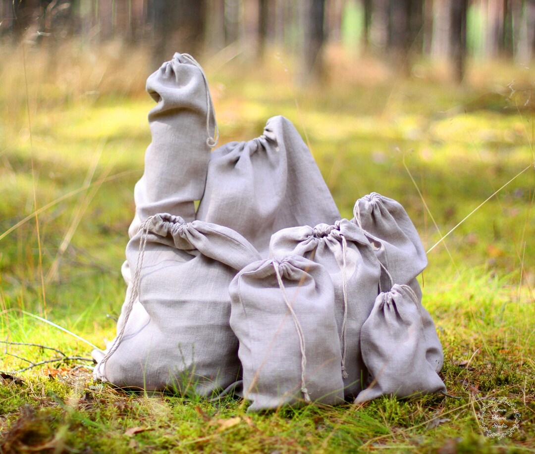 Linen Food Storage Bag - Reusable Kitchen Bread Bag - Zero Waste ...