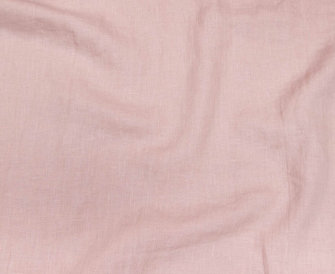 Dusty Pink Linen Fabric - Light Pink Stonewashed 100% Linen Flax ...