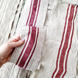 100% Linen Fabric Remnants - Linen Scraps - Heavy Weight Linen Bundle ...