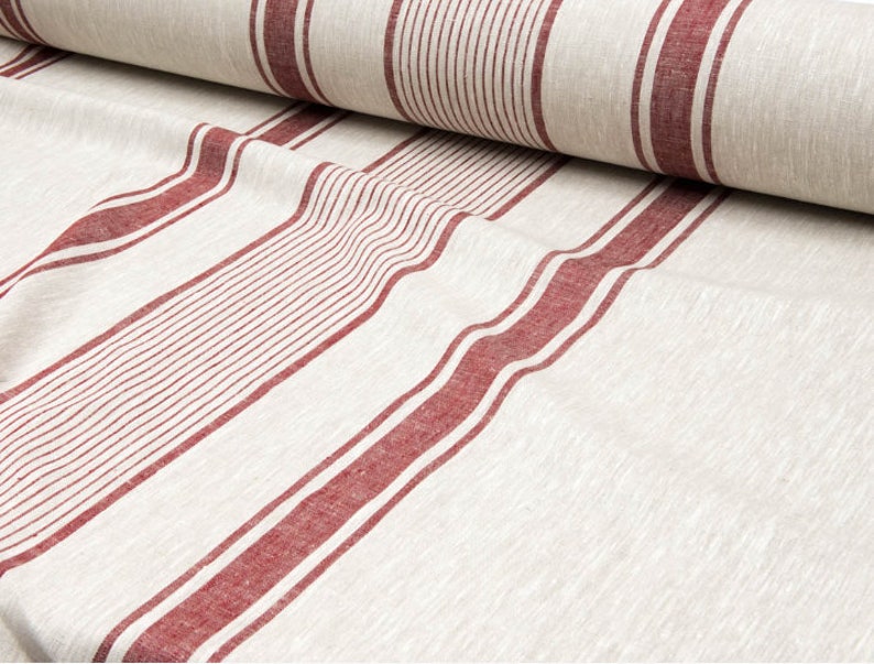Heavy Linen Tablecloth for Easter Table French Style Striped - Etsy UK