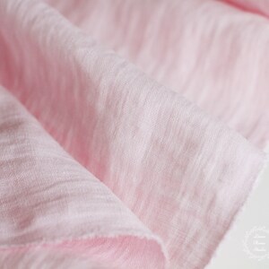 Blush Pink Linen Fabric - Pale Pink Stonewashed 100% Linen Flax ...