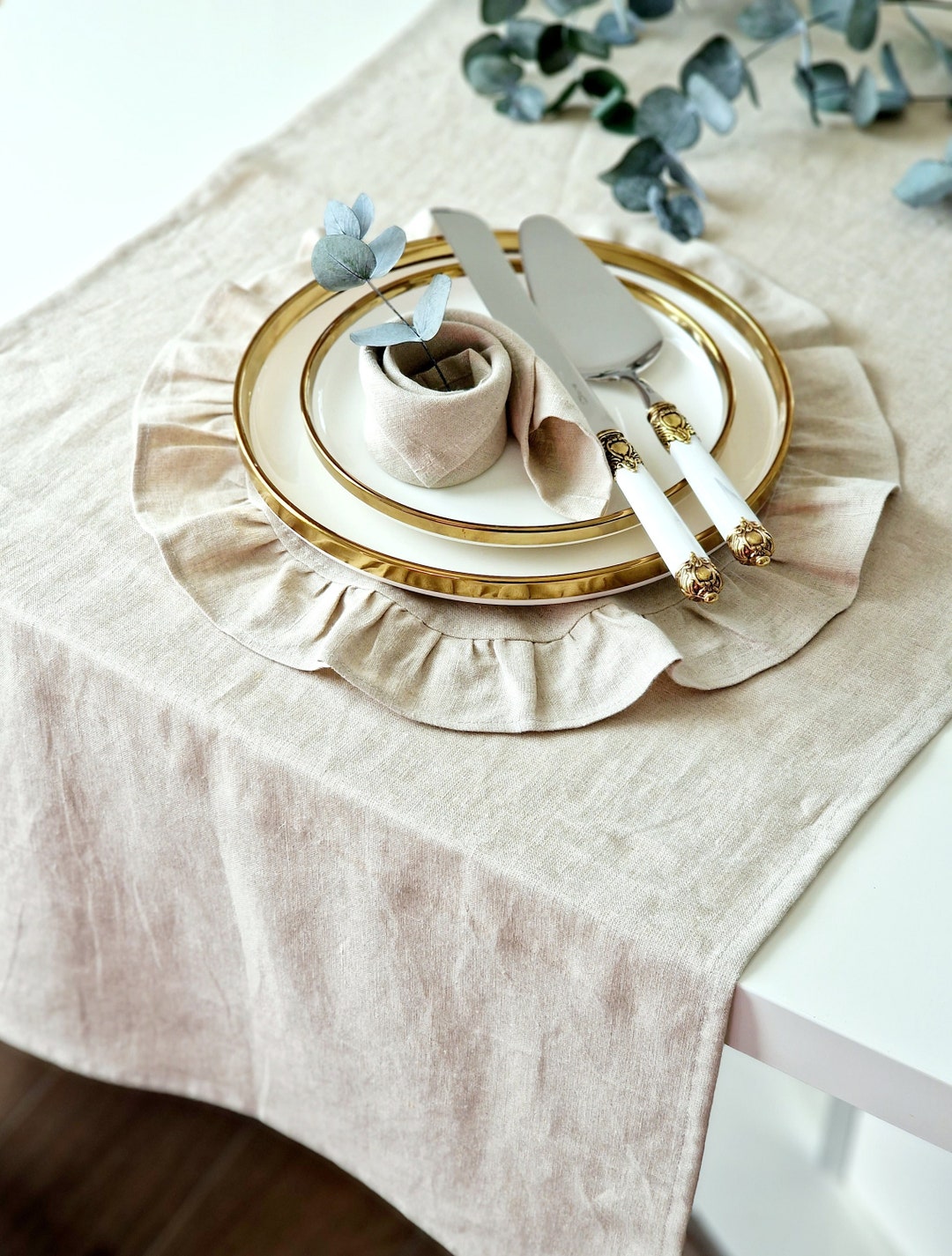 Linen Table Runner for Wedding - Long Farmhouse Table Runner - Etsy