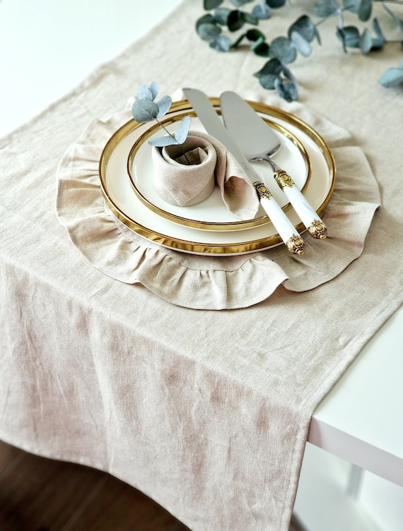 Linen Table Runner for Wedding Long Farmhouse Table Runner Etsy