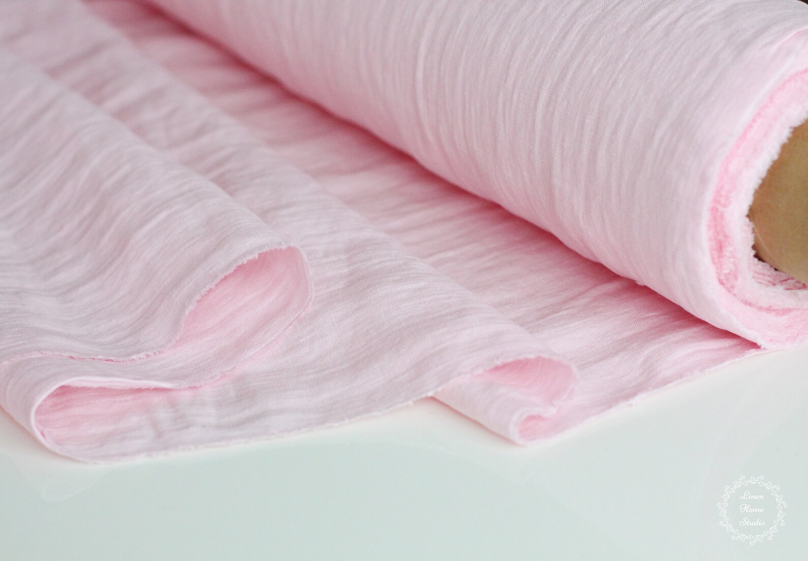 Blush Pink Linen Fabric Pale Pink Stonewashed 100% Linen - Etsy UK