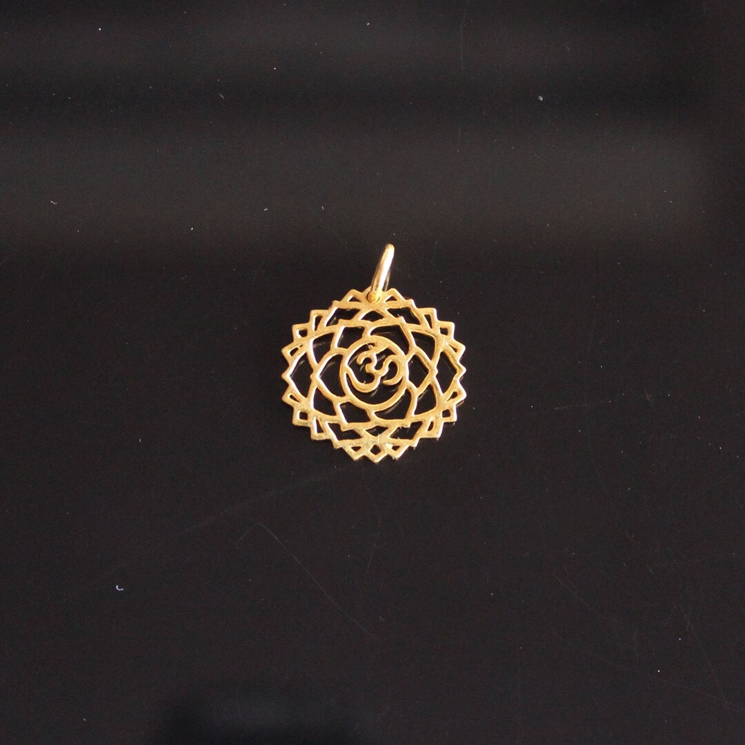 Gold Crown Chakra Pendant - Metaphysical Chakra Charm - Spiritual ...