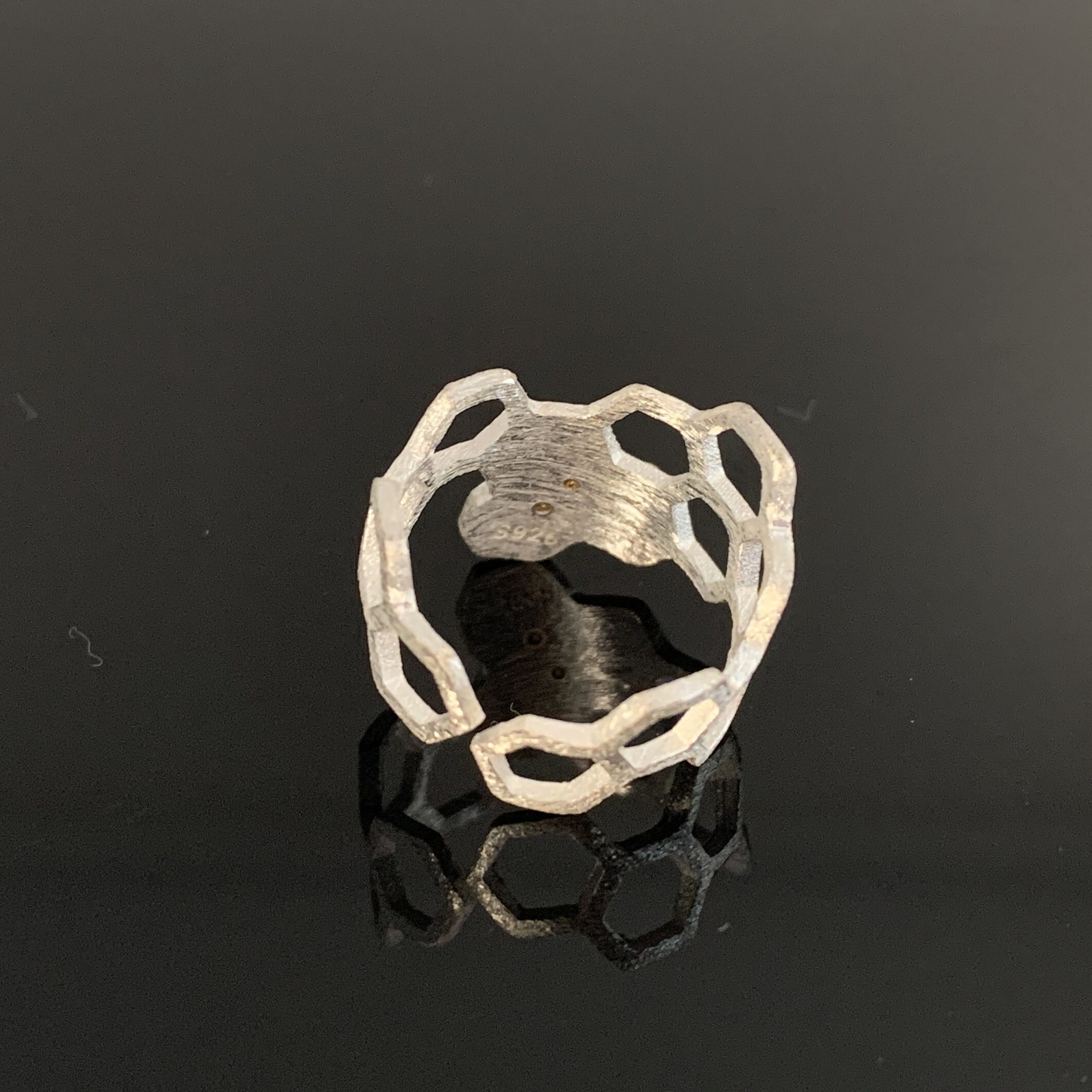 14K Gold Honeycomb Bee Ring Bumble Bee Ring Bee Inspired | Etsy