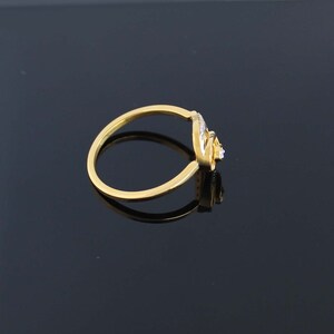 Gold Diamond Leaf Ring Leaf Shape Diamond Ring Nature - Etsy