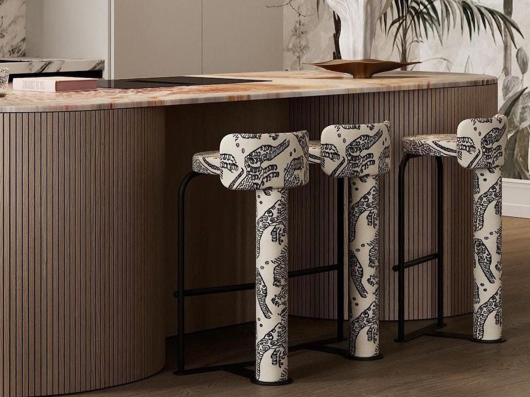 Designer Counter Stool, Bar Stool for Kitchen Island, Minimalist Custom ...