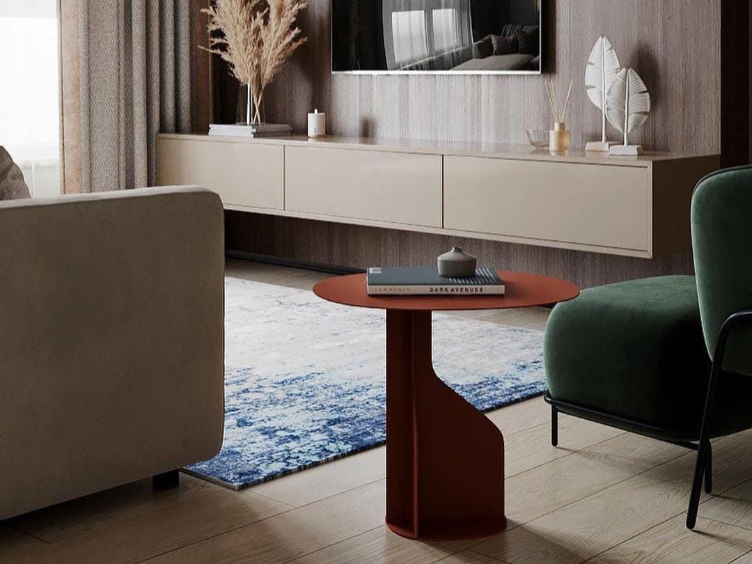 Steel Side Table: Modern Minimalist End Table - Etsy