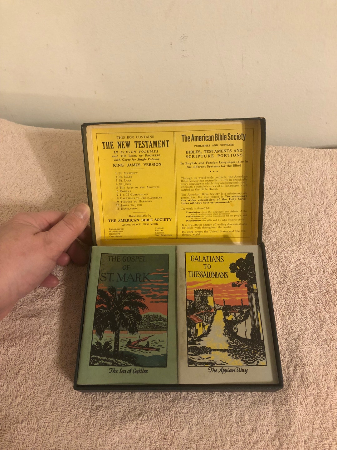 Vintage the American Bible Society Mini New Testament Book Set 11 Books ...