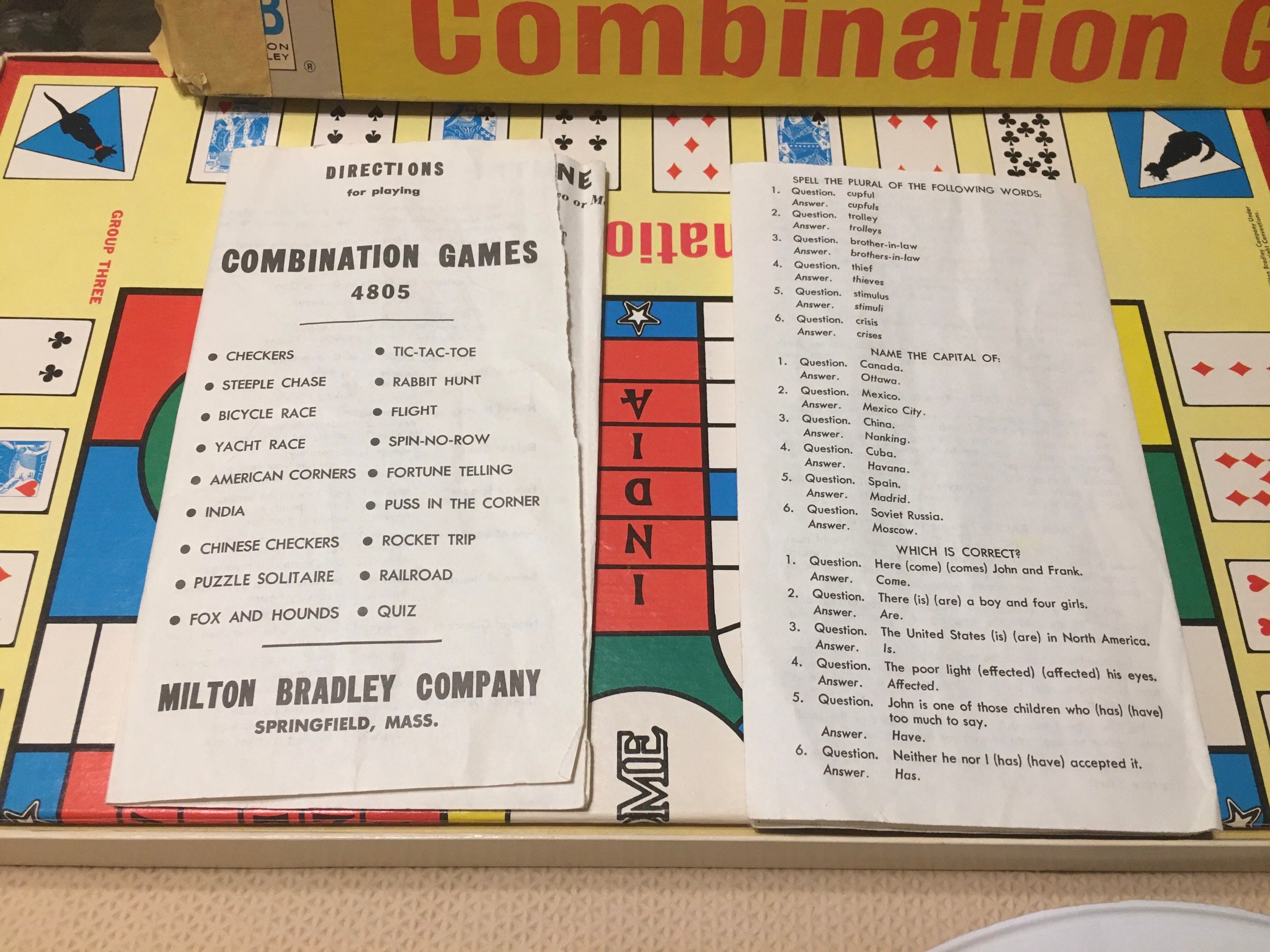 Vintage 1968 MB Combination Games 4805 - Etsy
