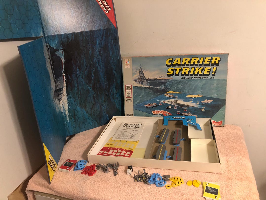 Vintage 1977 Milton Bradley Carrier Strike Game #4713 Missing 2 Red ...