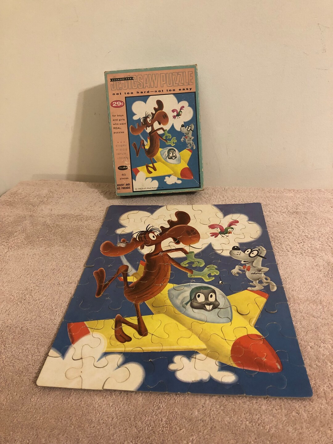 Vintage 1960 Whitman Rocky and His Friends Interlocking Puzzle #4429:29 ...