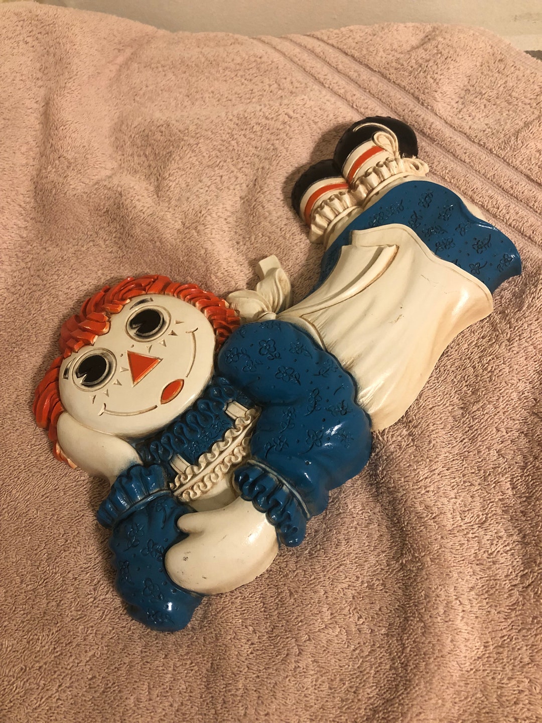 Vintage 1977 Bobbs-merrill Raggedy Ann Plastic Wall Plaque 13x8 - Etsy
