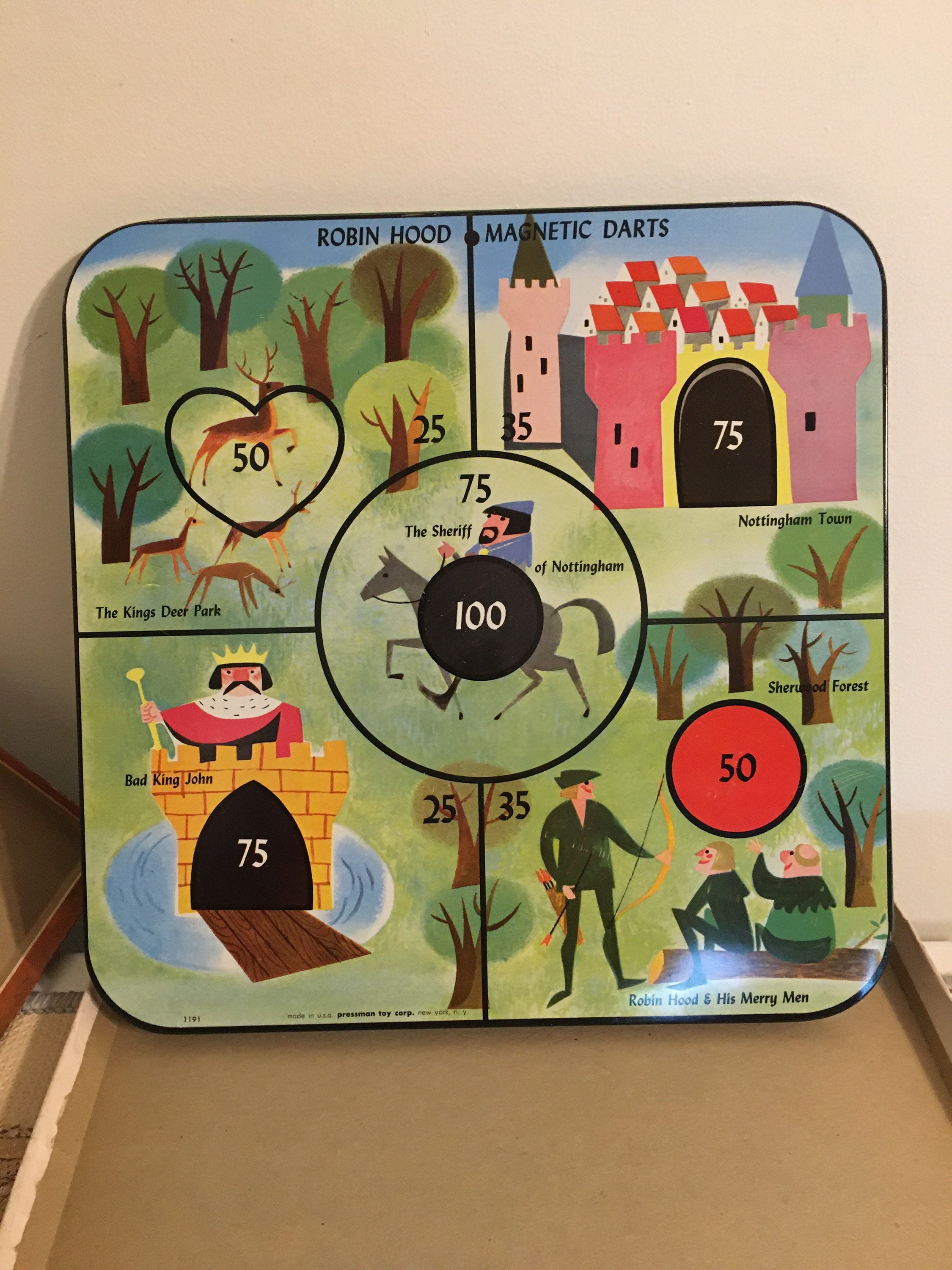 Vintage Pressman Robin Hood Magnetic Darts #1191 With Box - Etsy