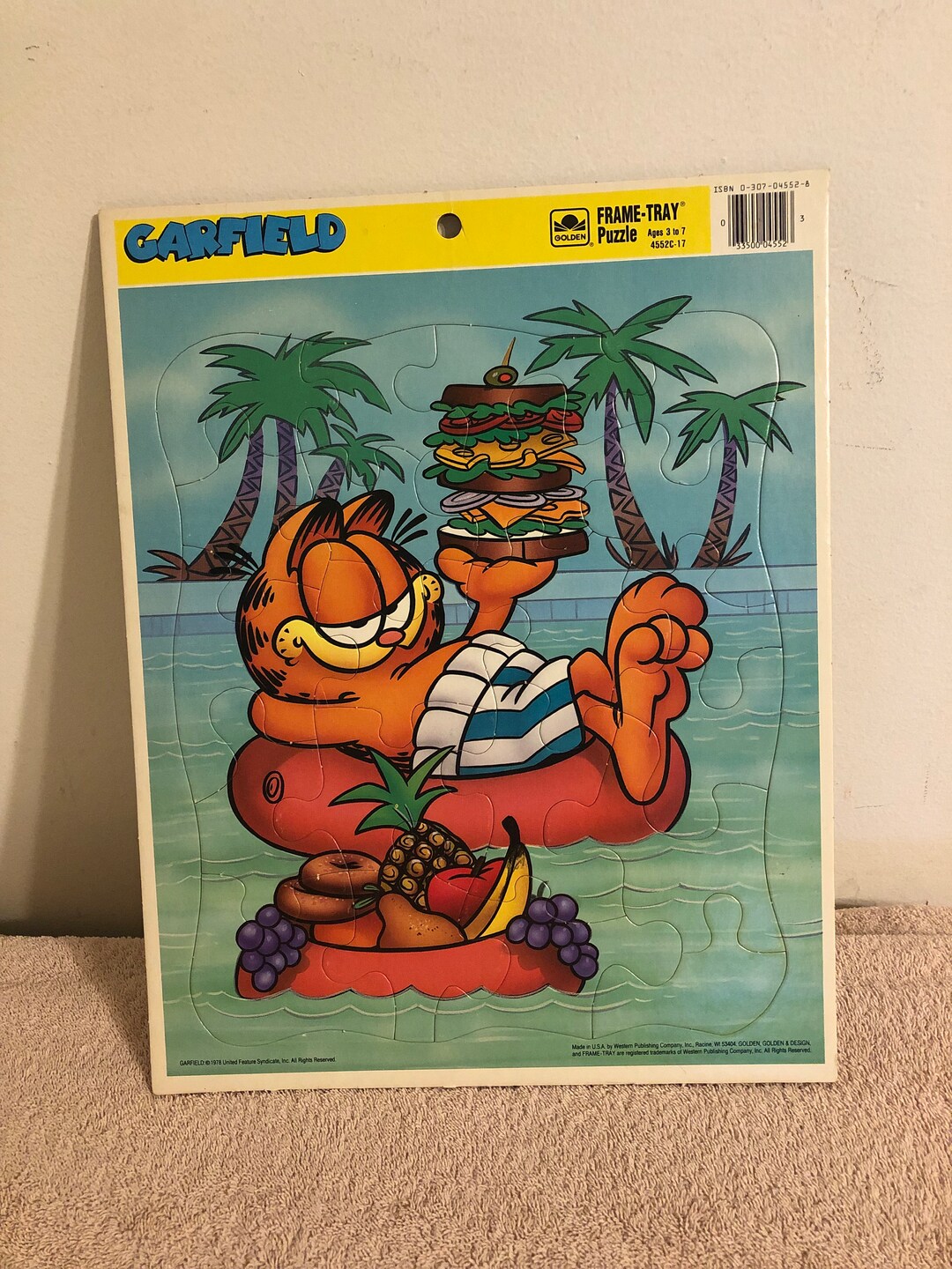 Vintage 1978 Garfield 14”x11” Frame Tray Puzzle #4552C-17 - Etsy