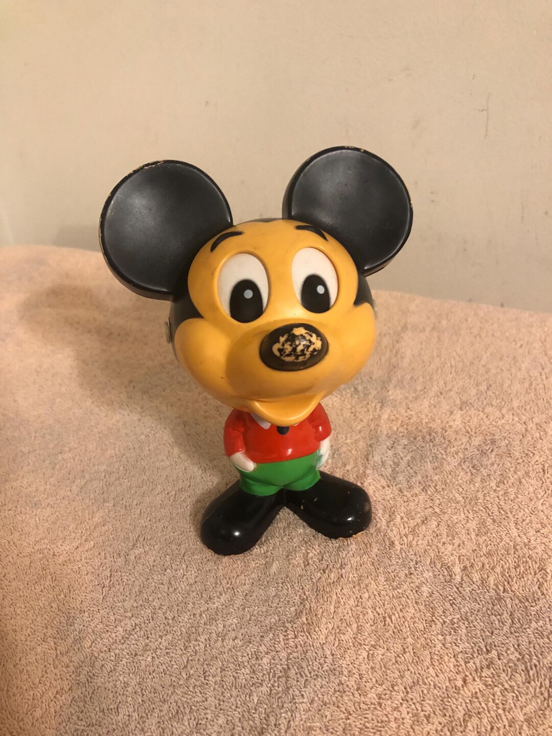 Vintage 1976 Mattel Chatter Chum Mickey Mouse Pull String 7” Tall WORKS ...