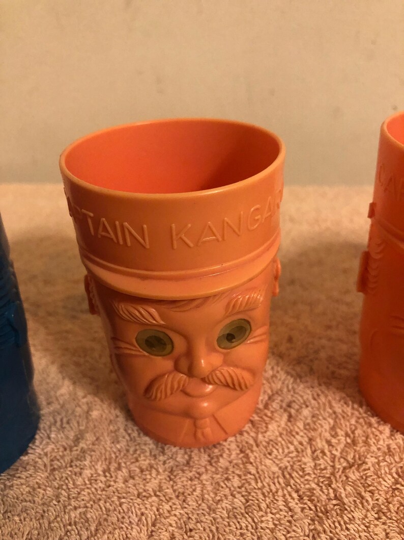 Vintage Captain Kangaroo Lenticular Eyes Plastic Juice Cups Lot of 5 - Etsy