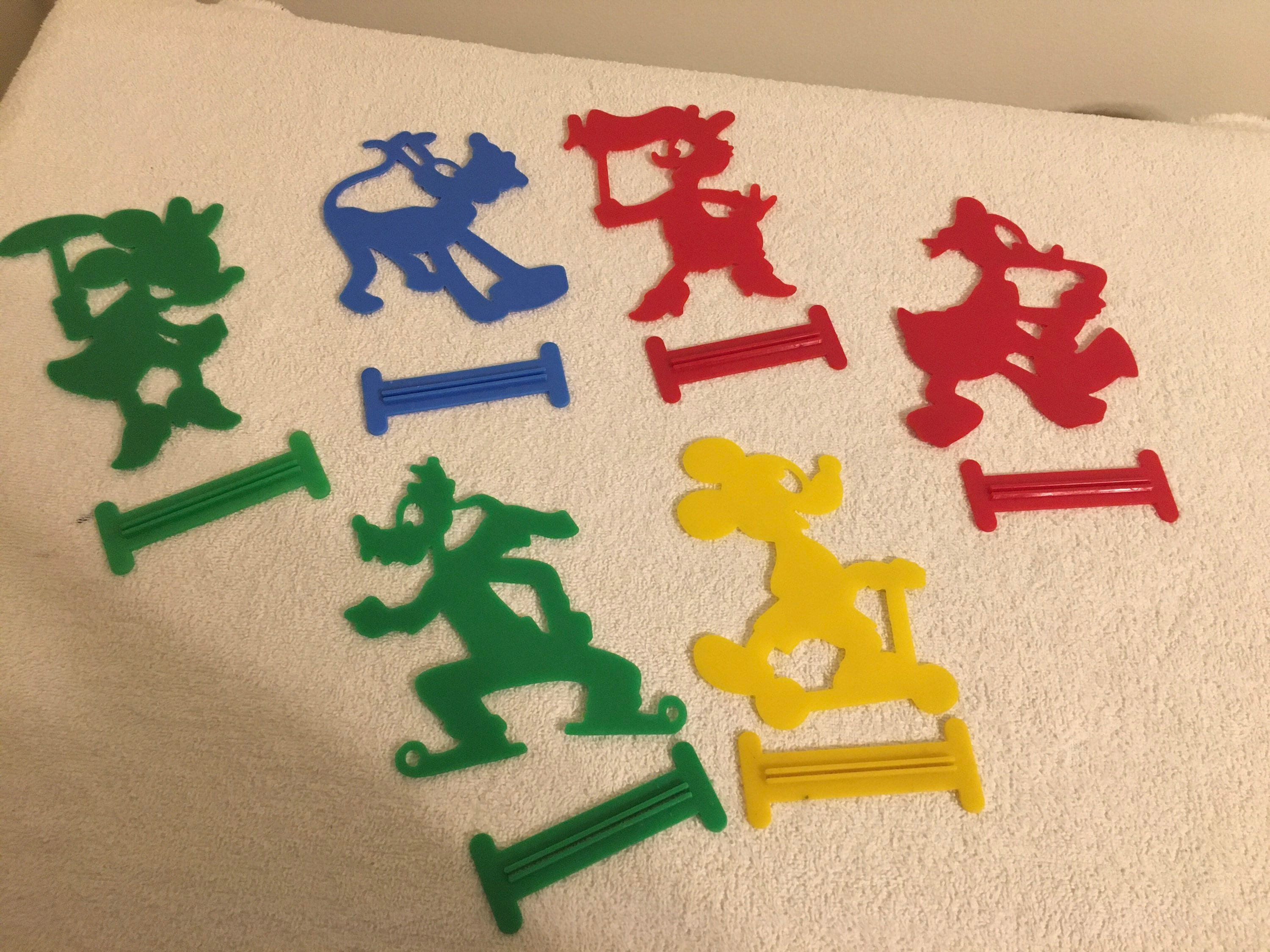 RARE Plastic Die Cut Disney Colorful Characters With Stands - Etsy