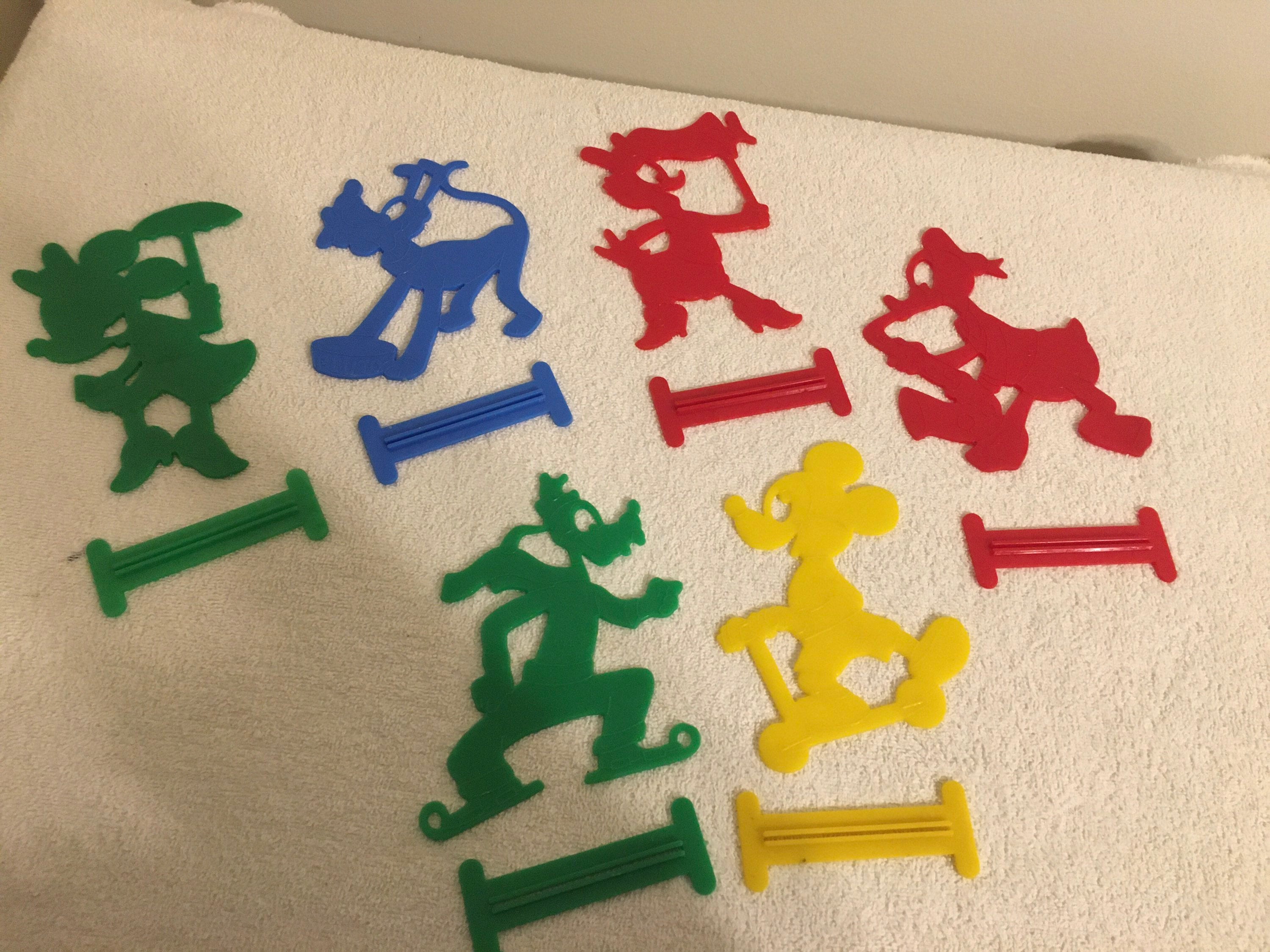 RARE Plastic Die Cut Disney Colorful Characters With Stands - Etsy