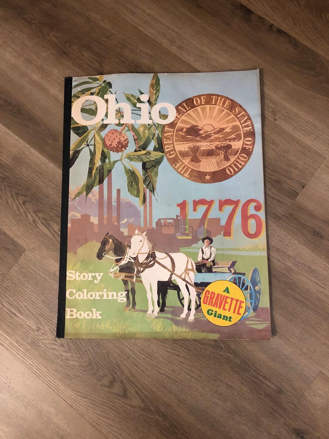 Vintage 1976 Ohio 1776 Giant Story Coloring Book RARE Uncolored - Etsy
